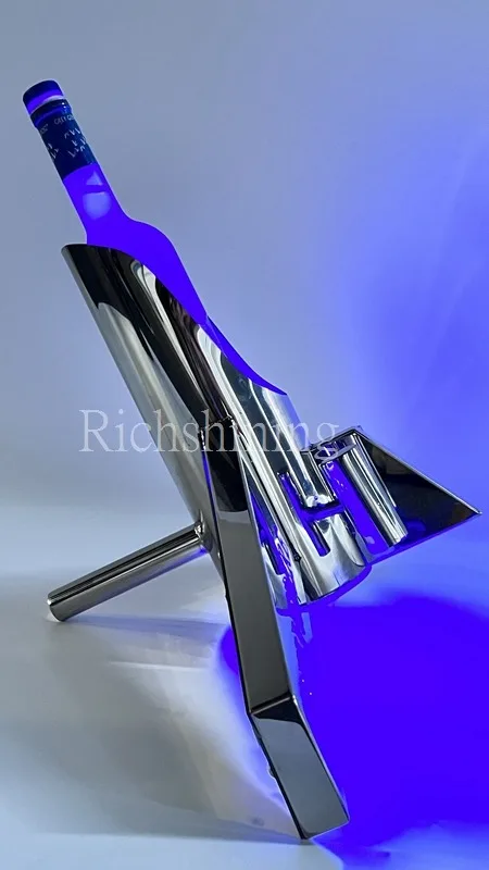 Stainless Steel Rocket Led Bottle Light Base Presenters For Bar Hotel ...