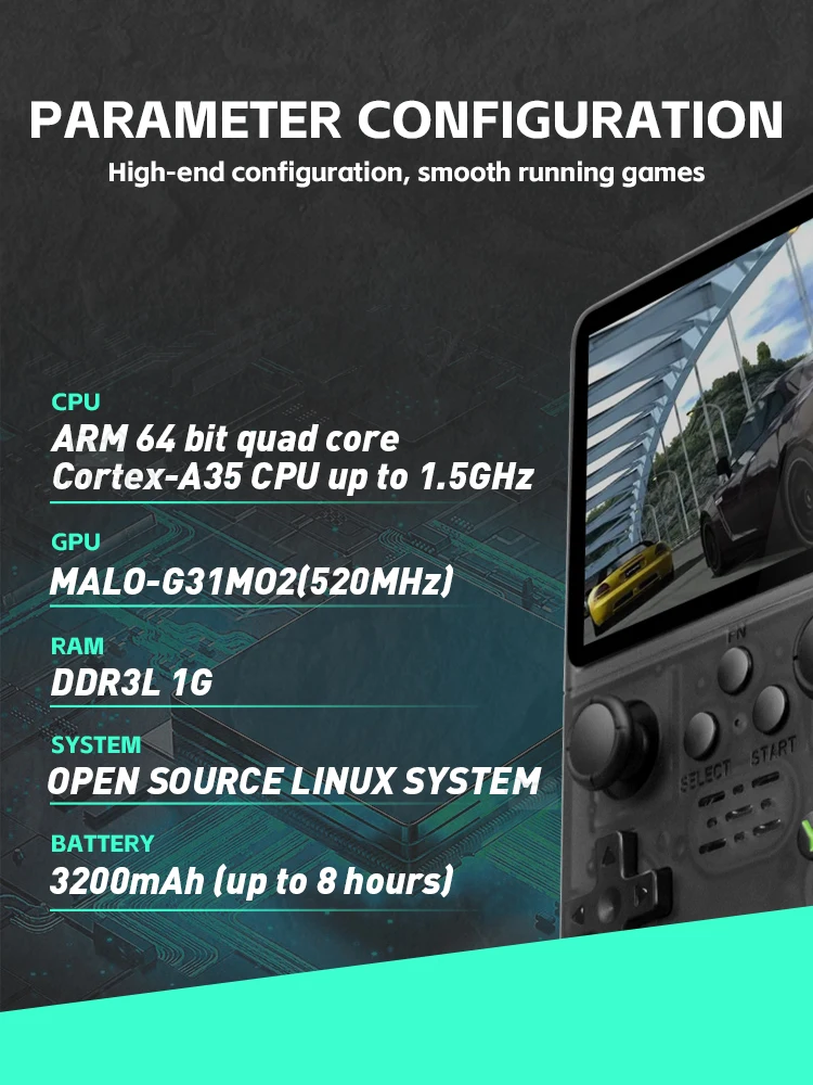 R35s Retro Handheld Video Game Console Linux System 3.5 Inch Ips Screen ...