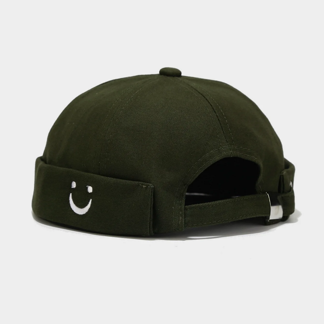 Unisex Retro Docker Embroidered Smiling Face Hat Waterproof Cotton ...