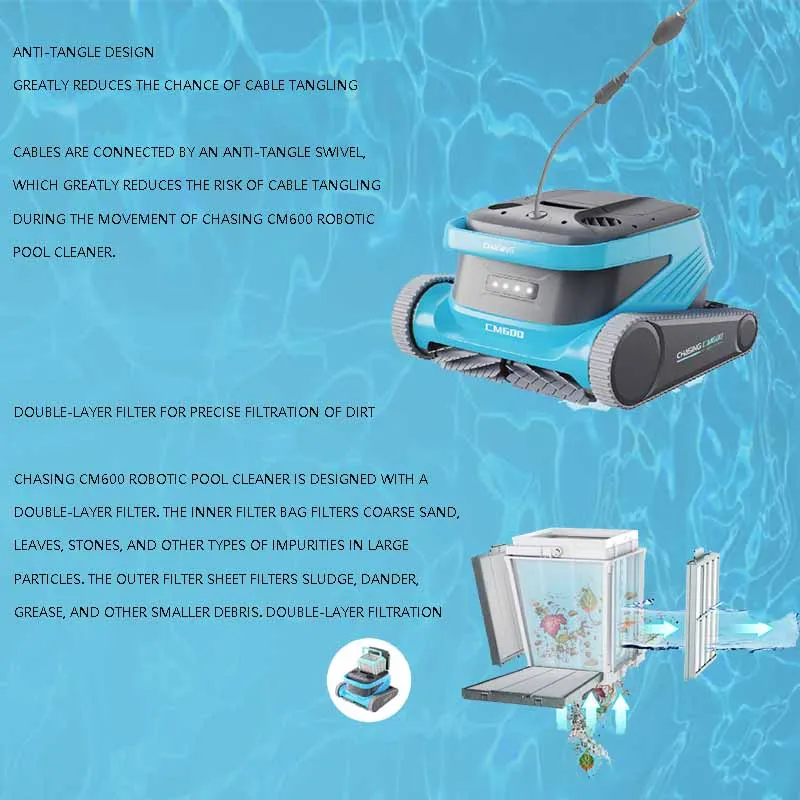 Swimming Pool Underwater Cleaning Robot Chasing M600 Wifi Smart Under Pool Vacuum Cleaner - Buy ...