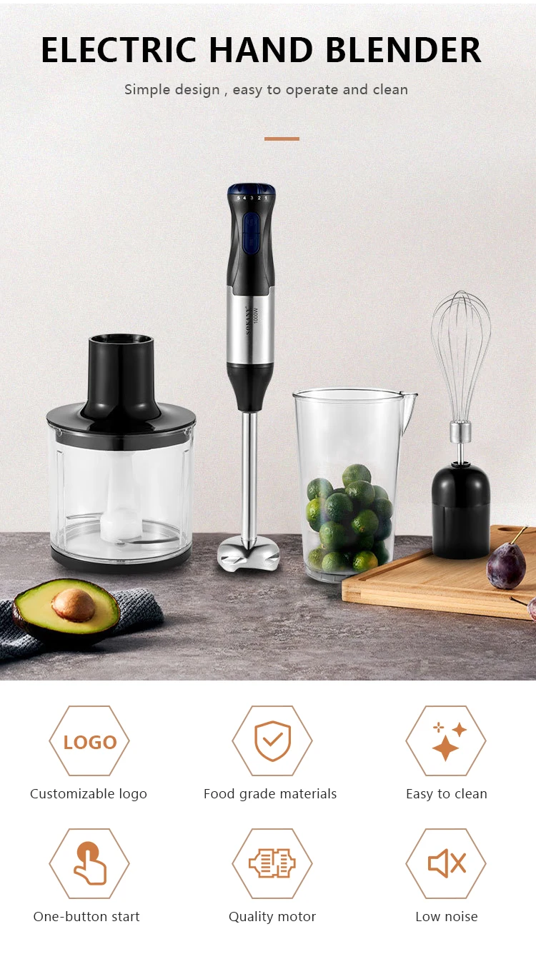 4 In 1 Blender Fruit Juice Hand Whisk Machine Portable Hand Meat Beater ...
