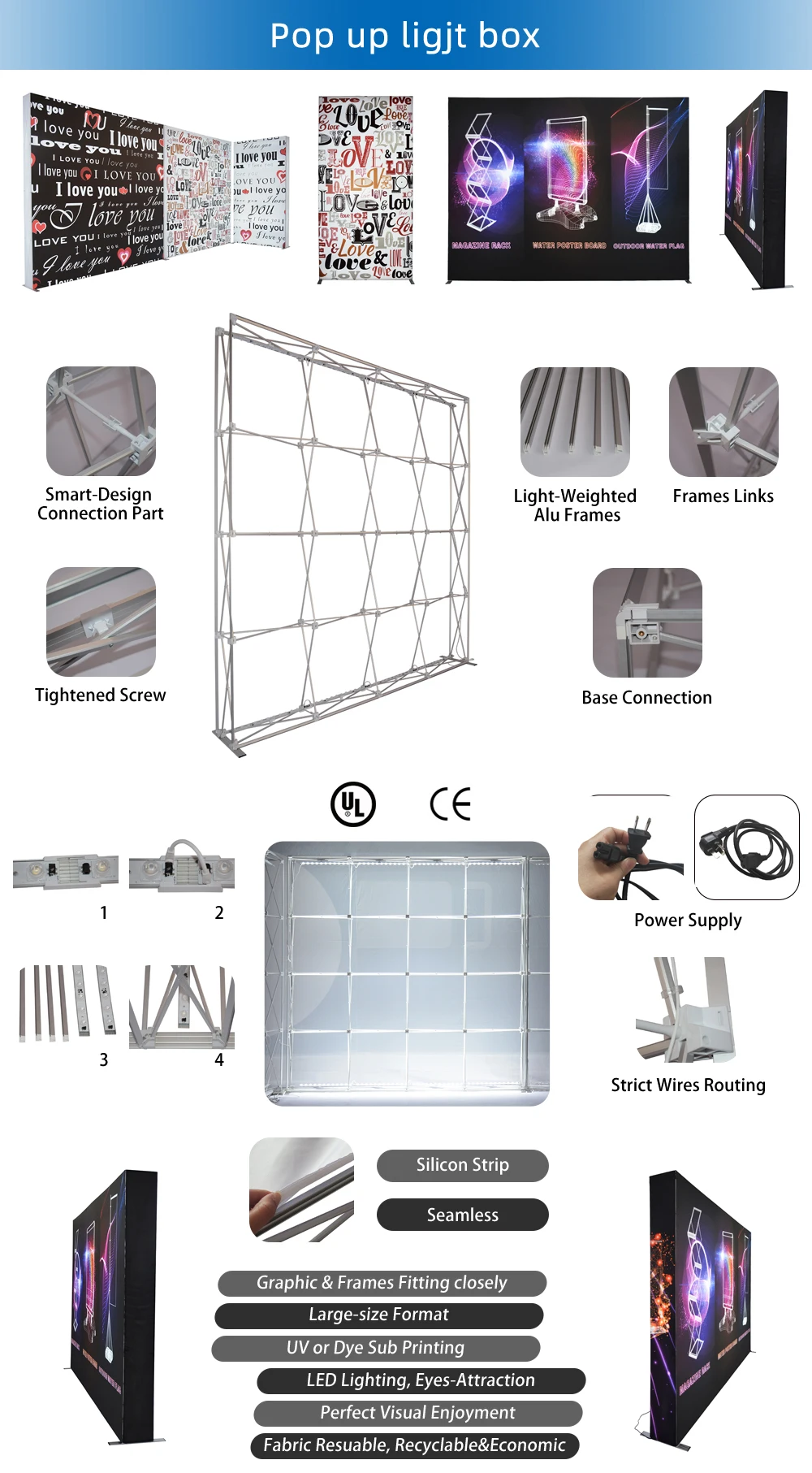 Custom Tradeshow Exhibition Booth Display - LED Light Box