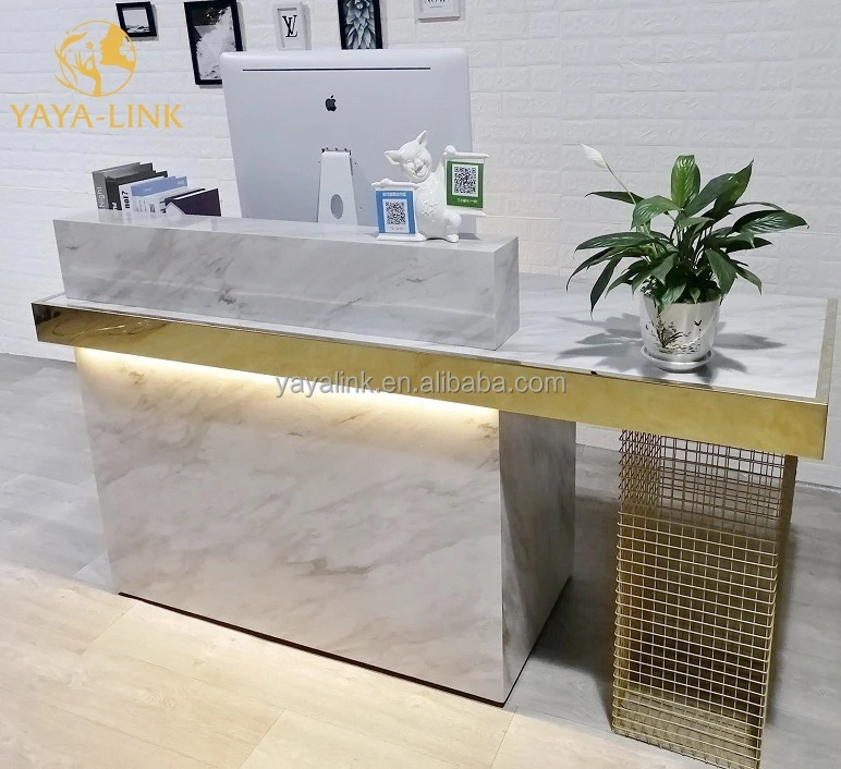 Classic Reception Desk Small Reception Desk Beauty Salon Lockable ...