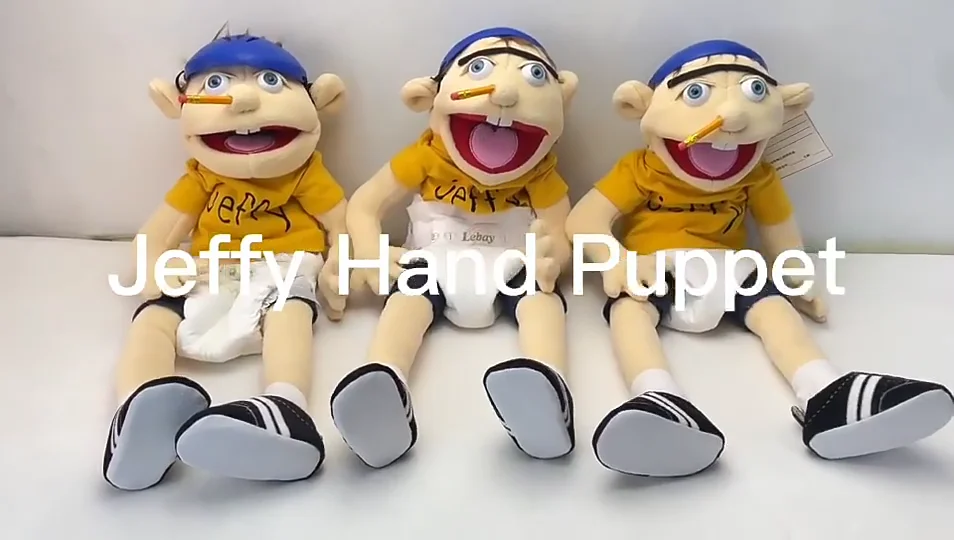 Education Plush Jeffy Hand Puppet Soft Funny Jeffy Family Doll Stuffed ...