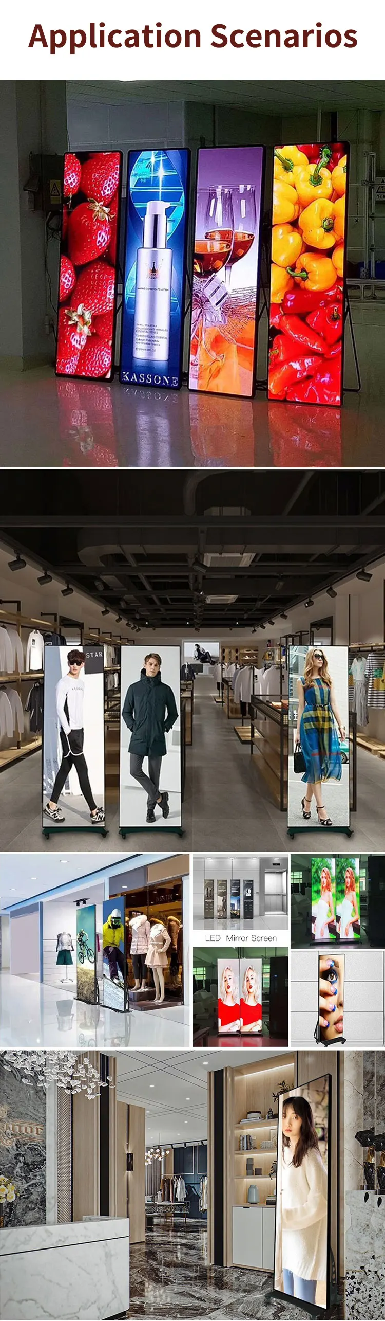 4K P2.5 LED Poster Display - Intelligent Split Screen Advertising