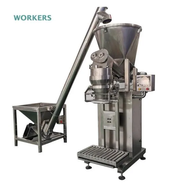 Double Auger Semi Automatic 25kg Milk Powder Filling Packing Packaging ...