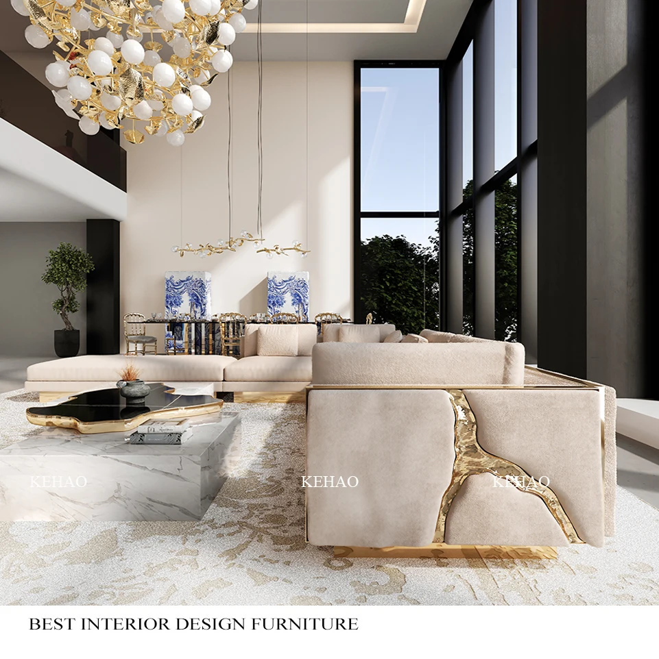 Premium Quality Custom Made Luxury Couch Living Room Sofas Set Home ...