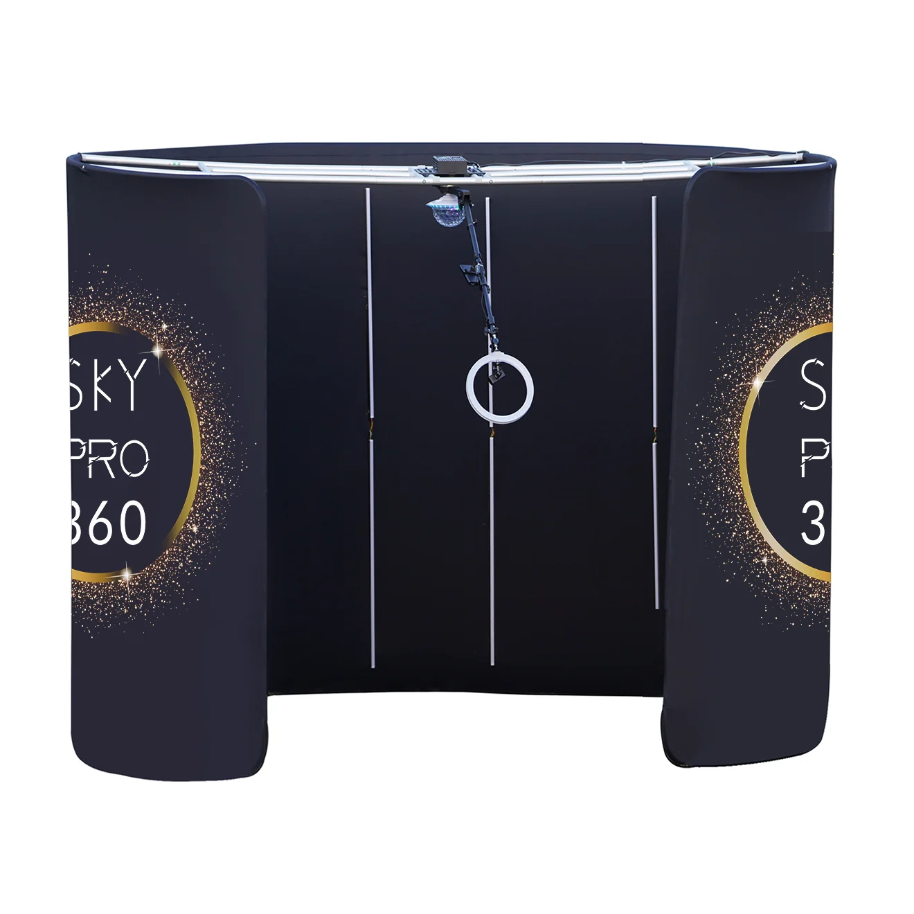 Overhead 360 Photo Booth Enclosure Backdrop Rotation Automatic Overhead ...