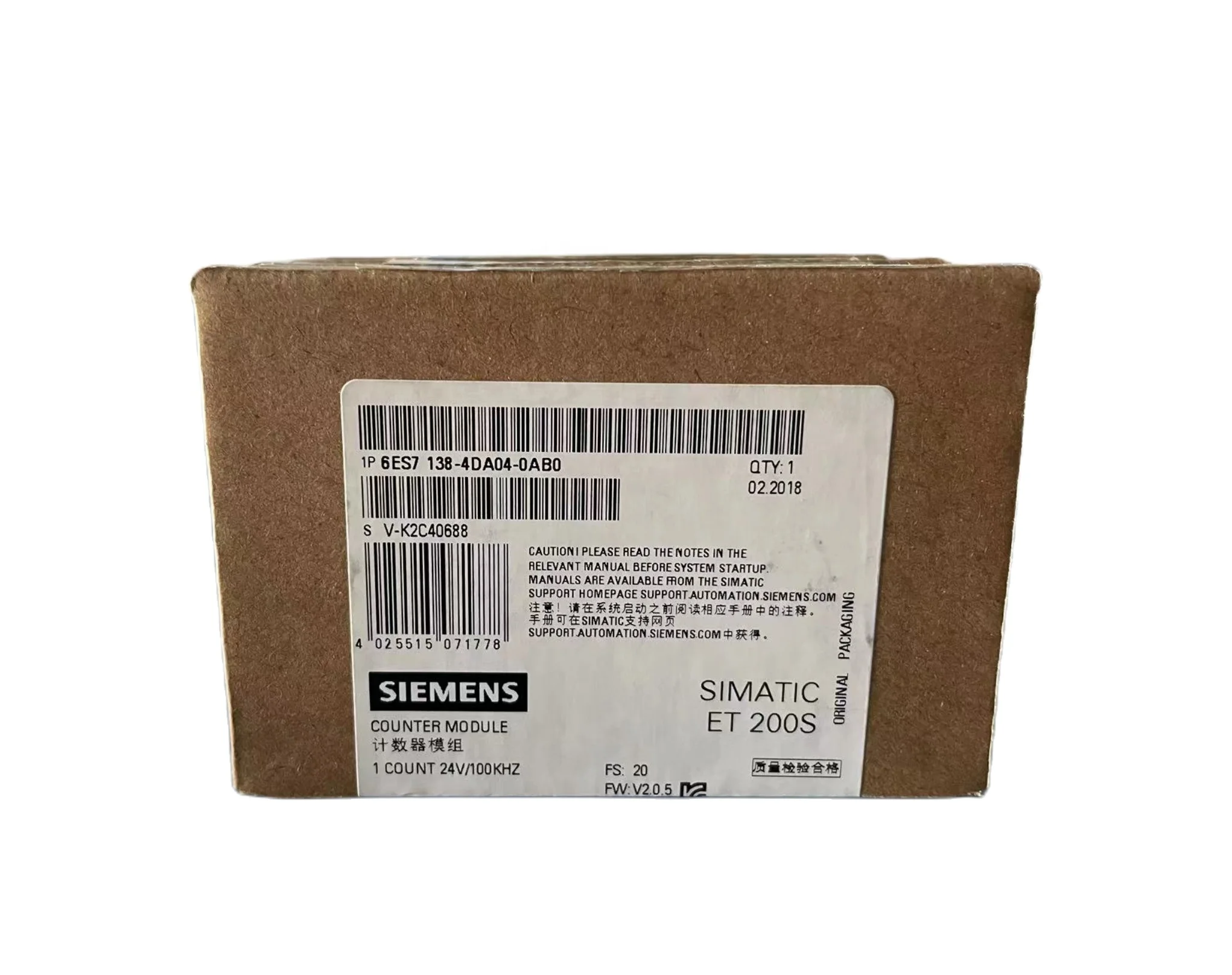 Siemens Et200s Simatic Dp Electronic Module 6es7138-4da04-0ab0 For Et ...