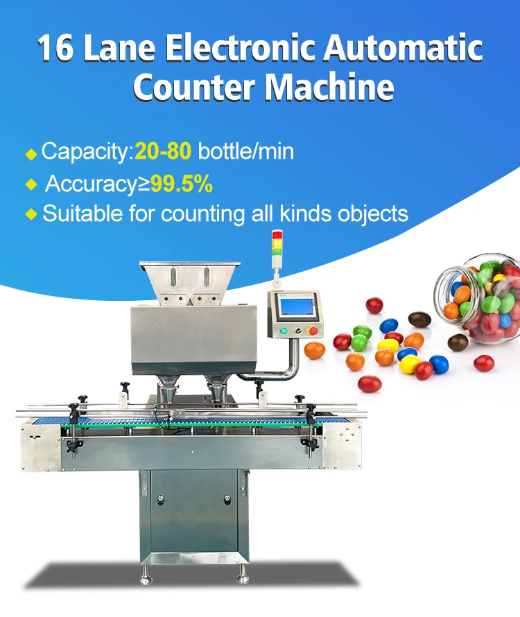 8 Lane Automatic Tablet Candy Chewing Gum Counting Gummy Counting ...