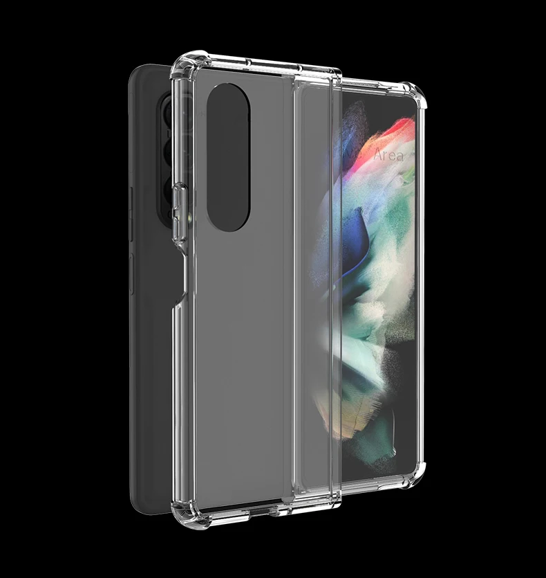 Vmax for Samsung Galaxy Z Fold 3 2 5G Case Clear Transparent Folding ...