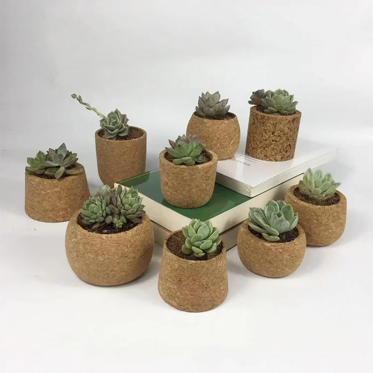 Wholesale Environmentally Friendly Cork Plant Pots Cork Flower Pot Eco ...