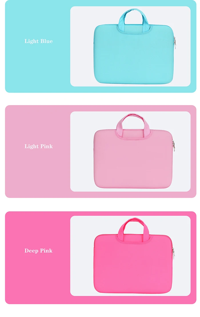 Custom Waterproof Neoprene Foam Notebook Laptop Sleeve Bag 2 Pocket ...