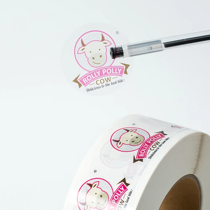 Custom Self Adhesive Clear Round Stickers Printing Transparent Food ...