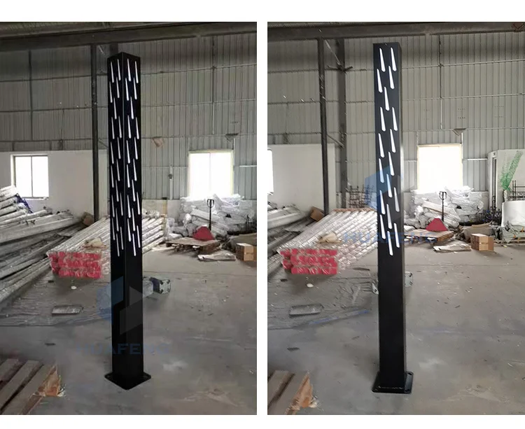 Customization Villa Courtyard Led Bollard Light Modern Style Aluminum Landscape Lamp Pole ...