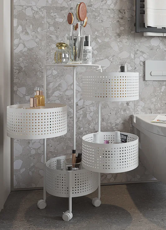 Multi-functional 4 Tier Storage Racks Rolling Cart Basket| Alibaba.com