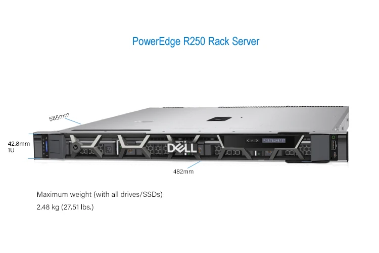 Small Enterprise Level Server 1u Rack Server E-2314 16g 3200 / 2t Sas ...