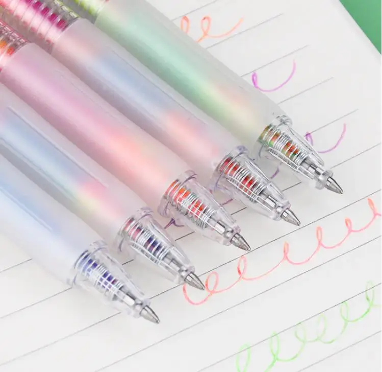 Hot Sell 5colors 0.5mm Ball Point Water Color Gel Ink Pen