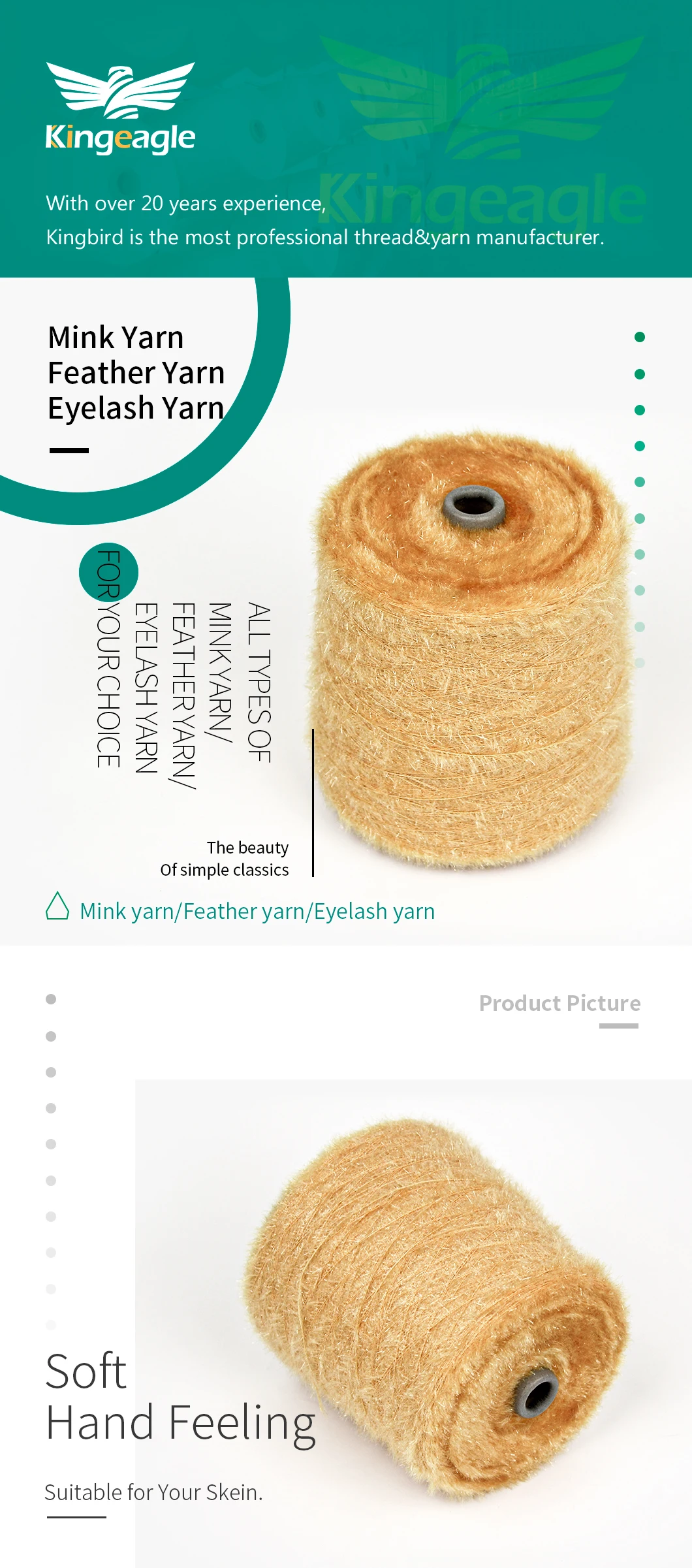 Kingeagle Factory Yellow 5nm 100% Polyester Mink Mohair Yarn Wholesale For Blankets - Buy 100% ...