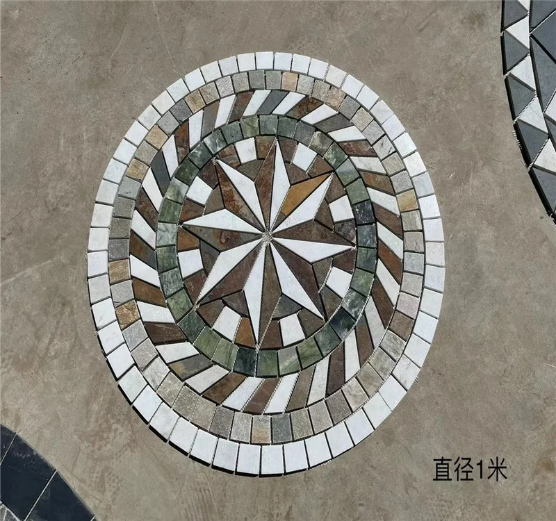 Square Shape Large Slate Mosaic Medallions For Patio - Buy Medallions ...
