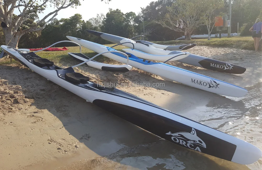 Cheap Fiberglass Carbon Dragon Boat Training Canoe Outrigger Oc2 Ocean ...