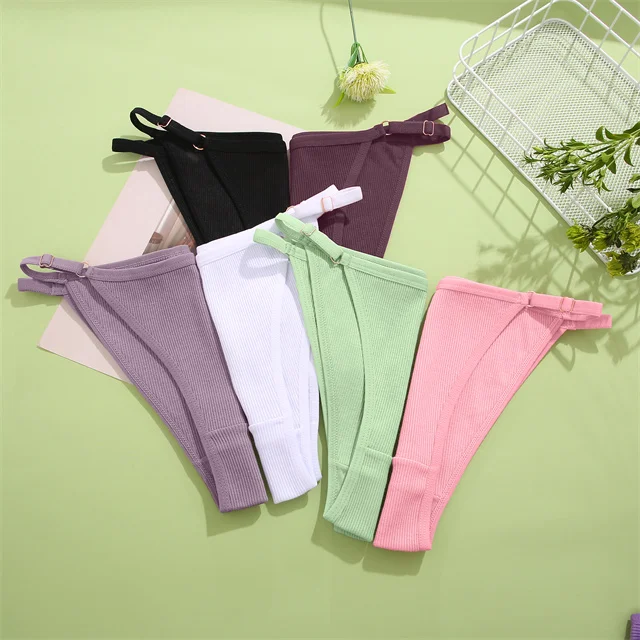 Finetoo Cheap Women Adjustable Strap Sexy G-string Cotton Lace Strap ...