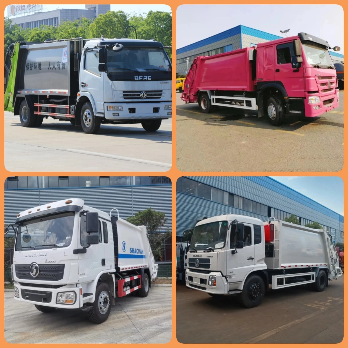 Forland Mini Rear Loader Garbage Trucks 4x2 Refuse Compactor Garbage ...