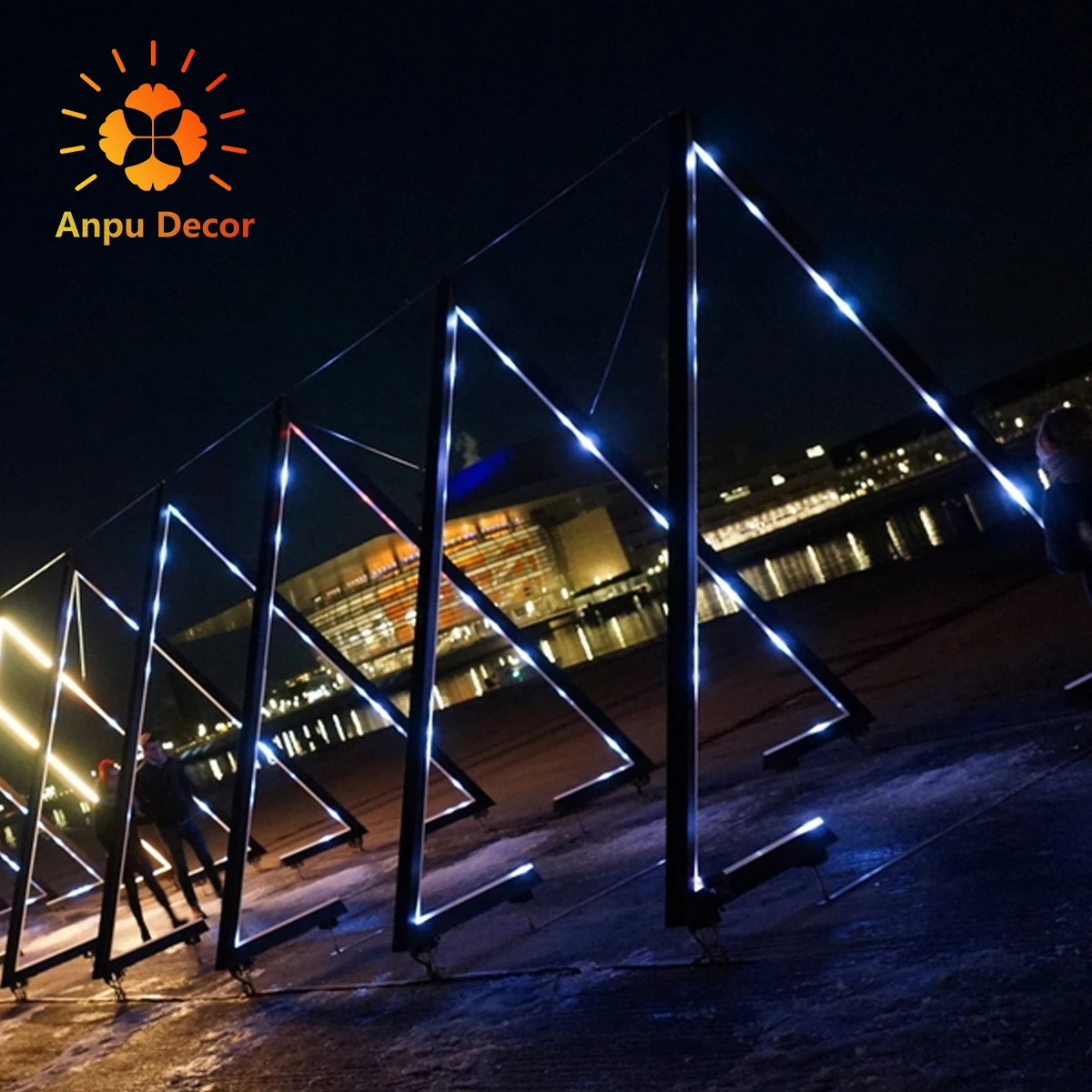 Metal Sculpture Tunnel Arch Smart Outdoor Light DMX Strip Light with ...