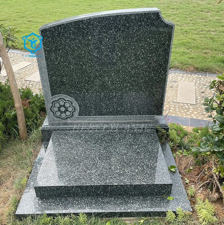 Yuanju China Headstone Black Granite Grave Stone Cemetery Tombstones ...