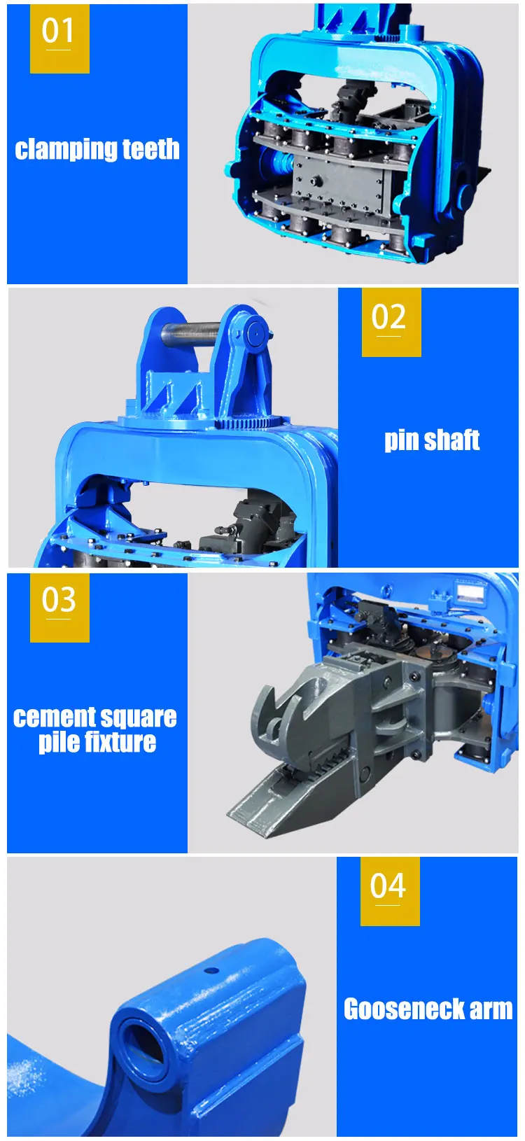 Excavator Mounted Hydraulic Vibratory Pile Hammer For Excavator 35 ...