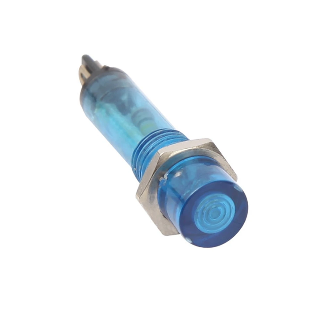 220V 110V 12V/24VDC Panel Mounting Neon Indicator Red Green Yellow ...