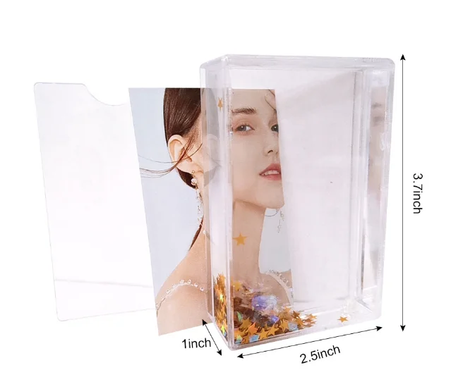Customized 2x3 Inch Magnet Picture Box Insert Glitter Photo Frame ...