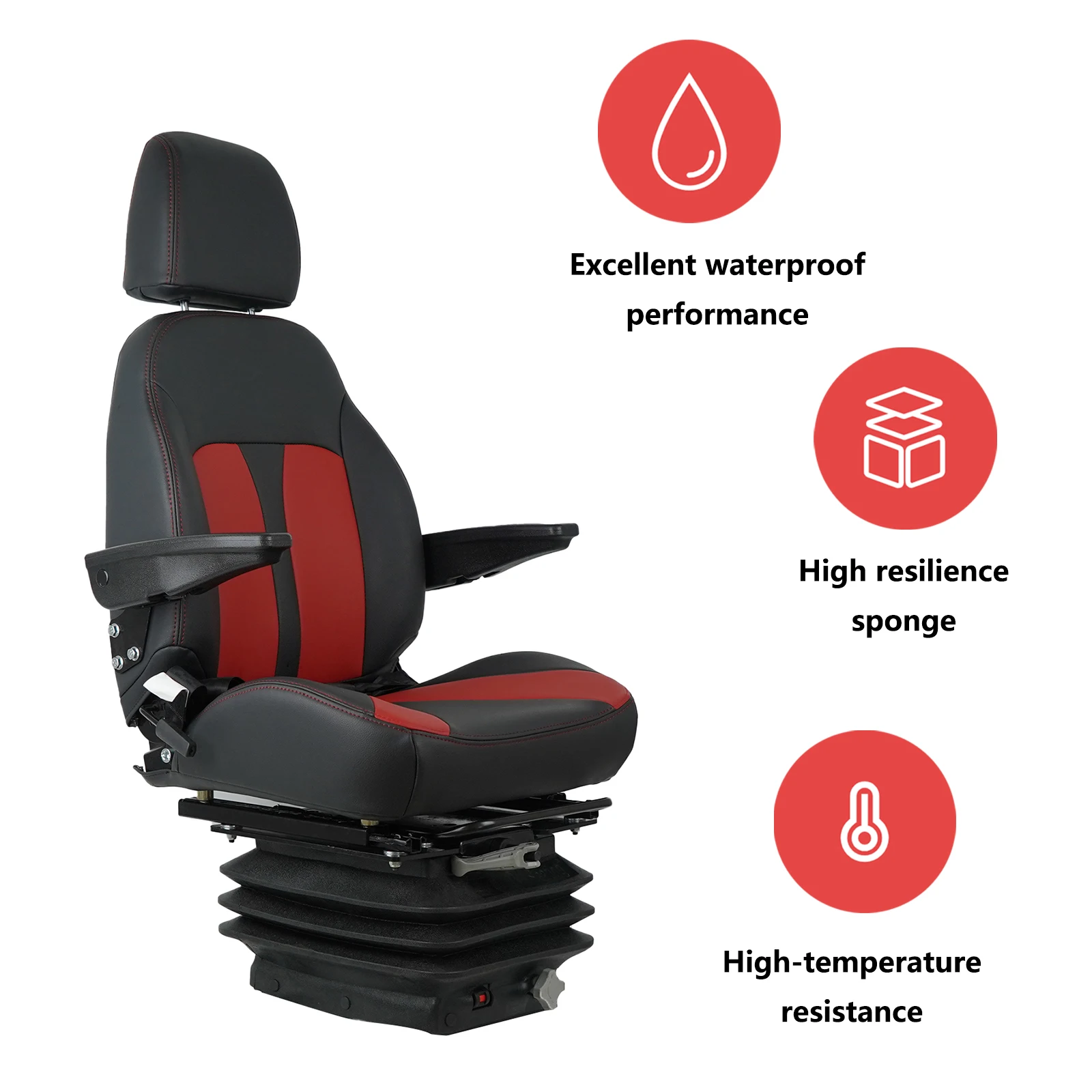 Grammer Narrow Space-Saving PVC Tractor Seats with Mechanical ...