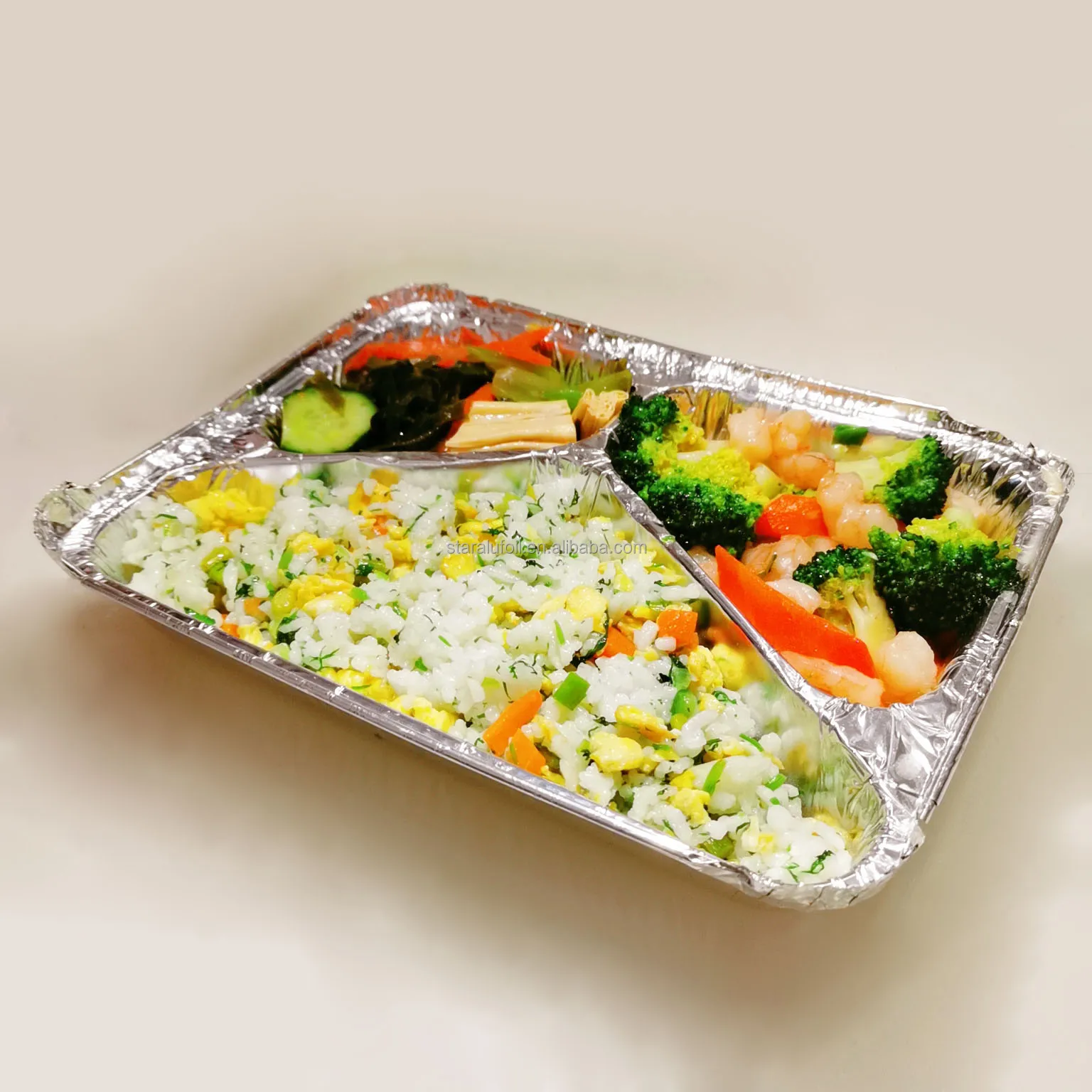 Eco-Friendly Recyclable Large Aluminium Metal Disposable Food Tray Foil ...