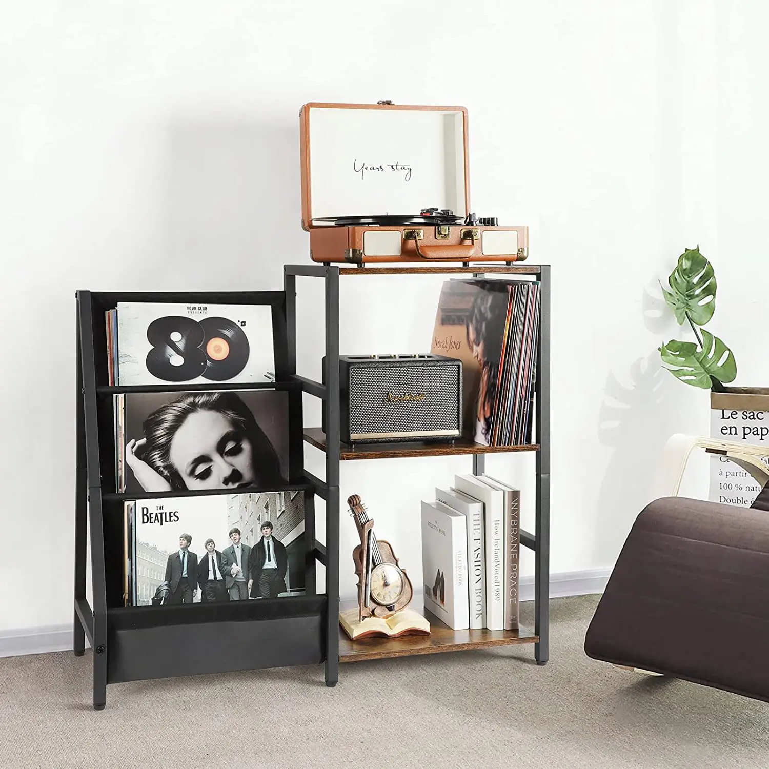 3-tier Record Player Stand With Vinyl Storage Record Player Table Up To ...
