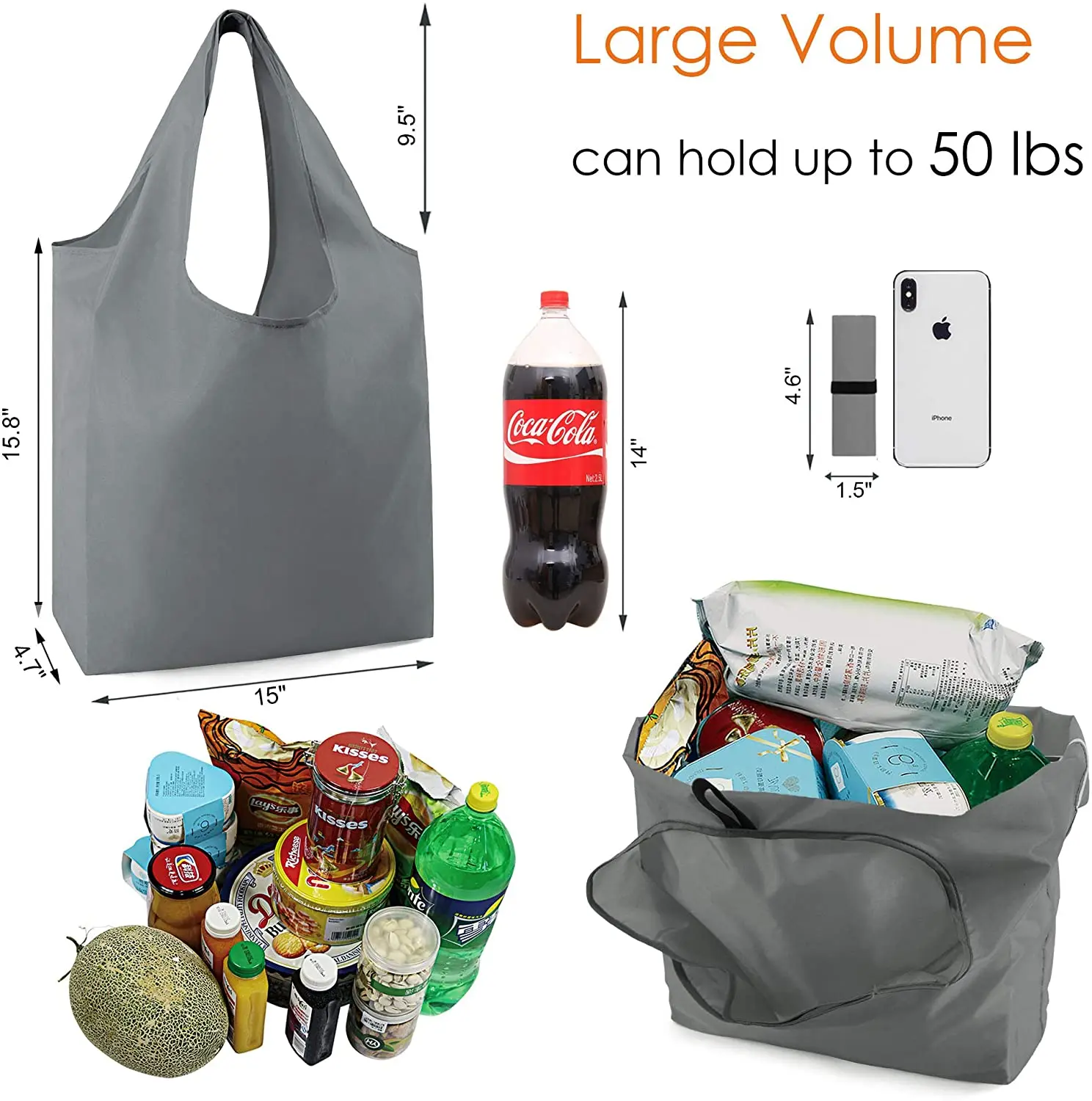 Custom Eco Recycle Nylon Foldable Grocery Tote Bag Polyester Reusable ...