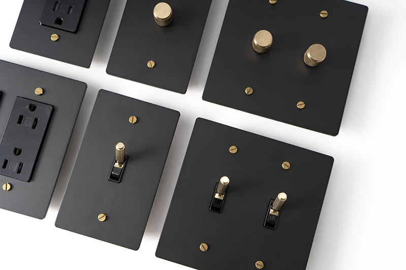 Black Brass Panel Plate Home Hotel Upscale Toggle American Standard ...