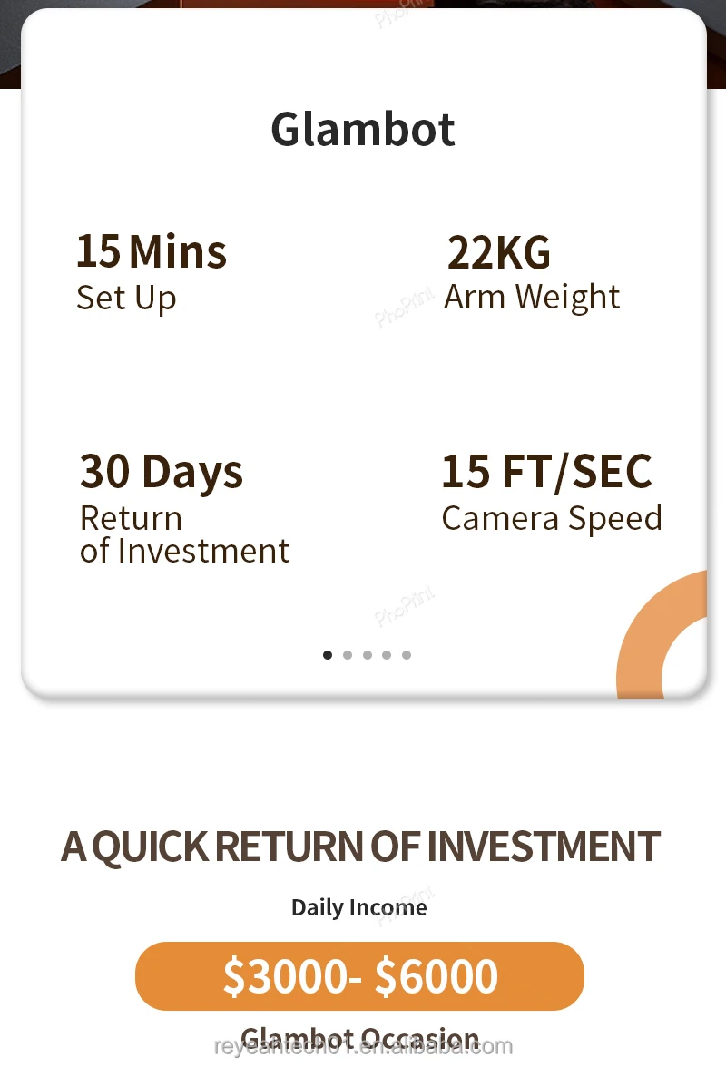 Glambot Automatic Spin Camera Robot Arm Slow Motion Rig Party Photo ...