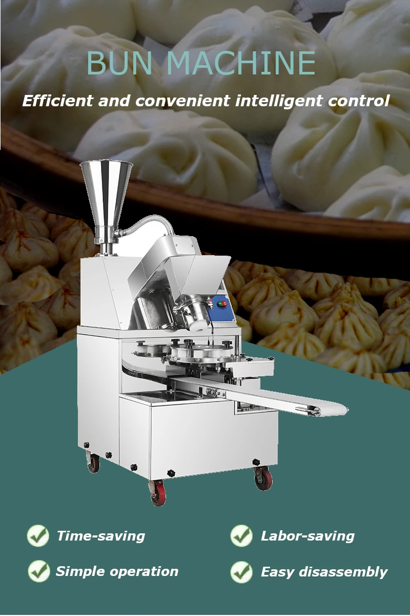 Industrial Automatic Steamed Stuffing Bun Momo Maker / Chinese Baozi Making Machine - Buy ...