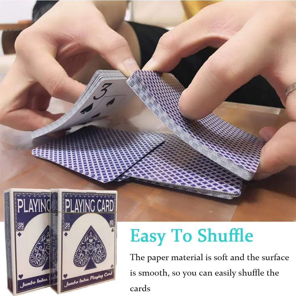 Large Print Playing Card/ Low Vision Poker / Jumbo Playing Cards 2 ...