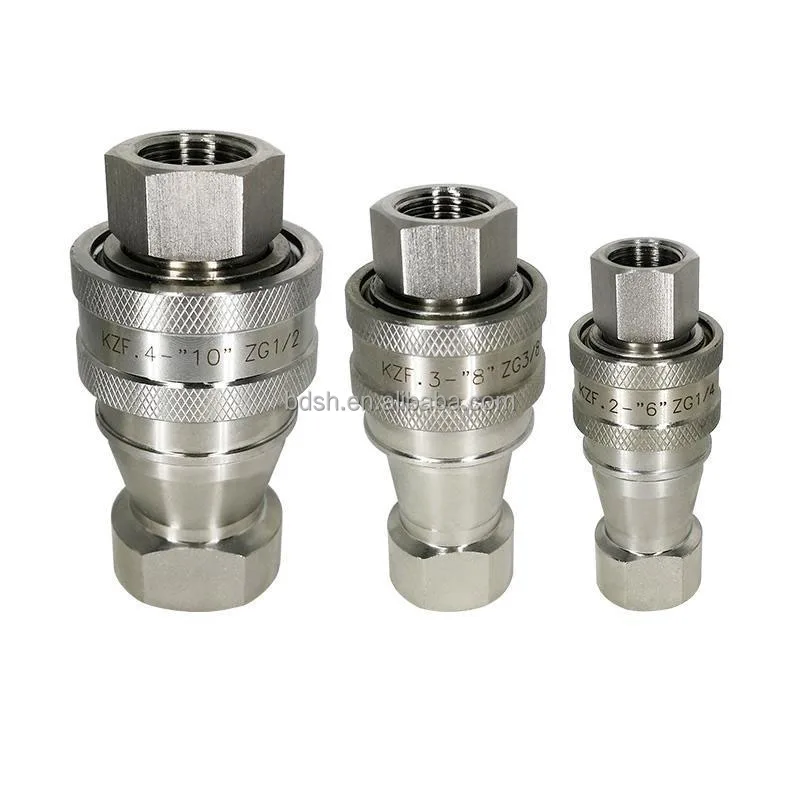 KZF Hydraulic Quick Coupling SS304 - High Pressure & Temperature
