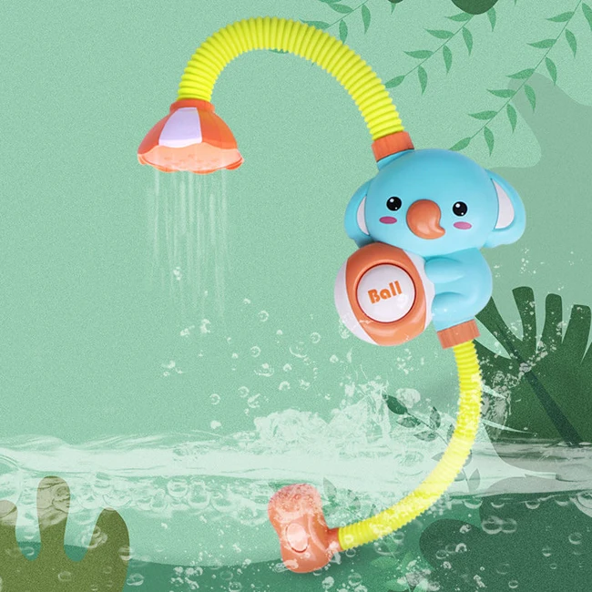 Baby Bath Shower Rooms Electric Elephant Shower Head Flower Sprinkler ...