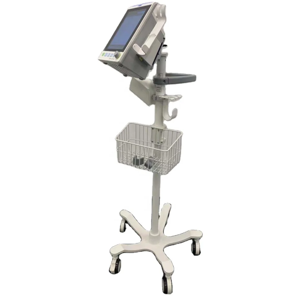 Aluminium Vital Signs Monitor Medical Furniture Trolley Fordable ...