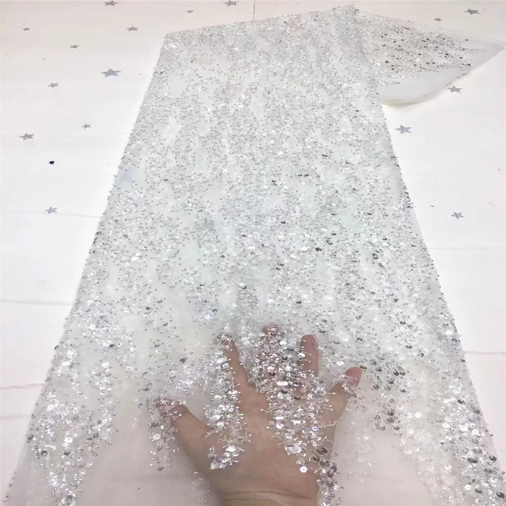 Factory Directly Offer Three Dimensional Sequin Bead Cloth Sequin ...