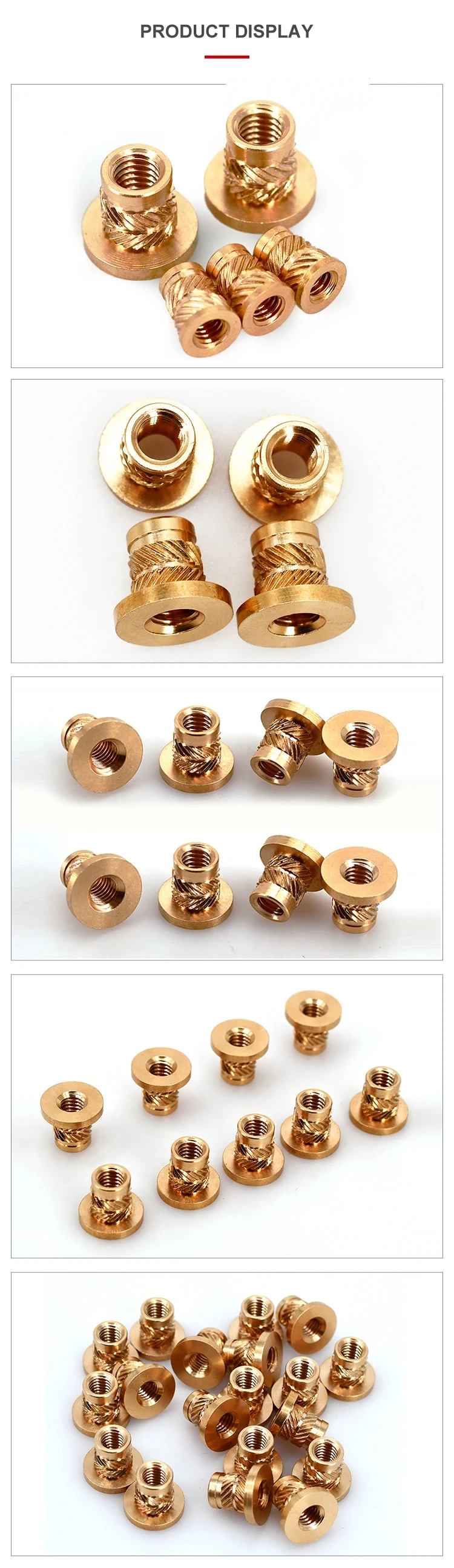 M2 M3 M4 M5 M6 M8 Brass Heat Insert Hot Melt Knurl Flange Copper Nut ...