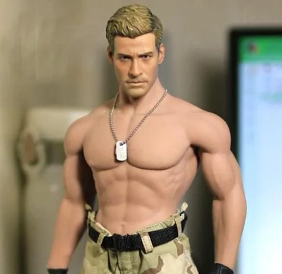 1/6 Scale Muscle Man Action Figure Body - 12 Inch Flexible Toy