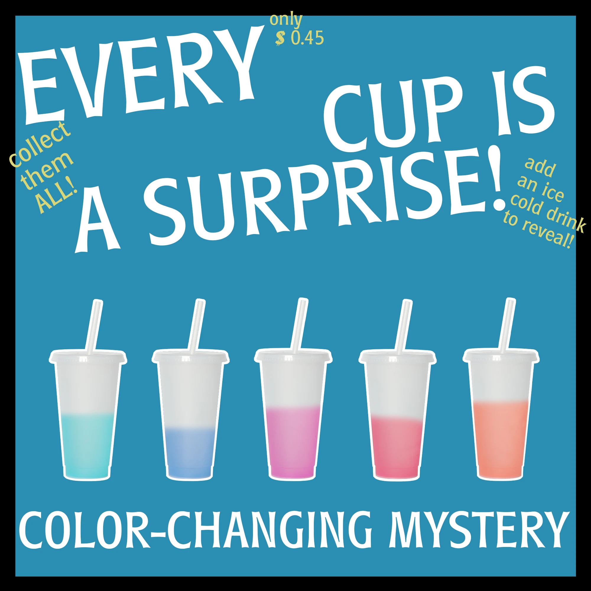 Bpa Free Reusable Plastic Temperature Animal Dino Glitter Kid Color ...