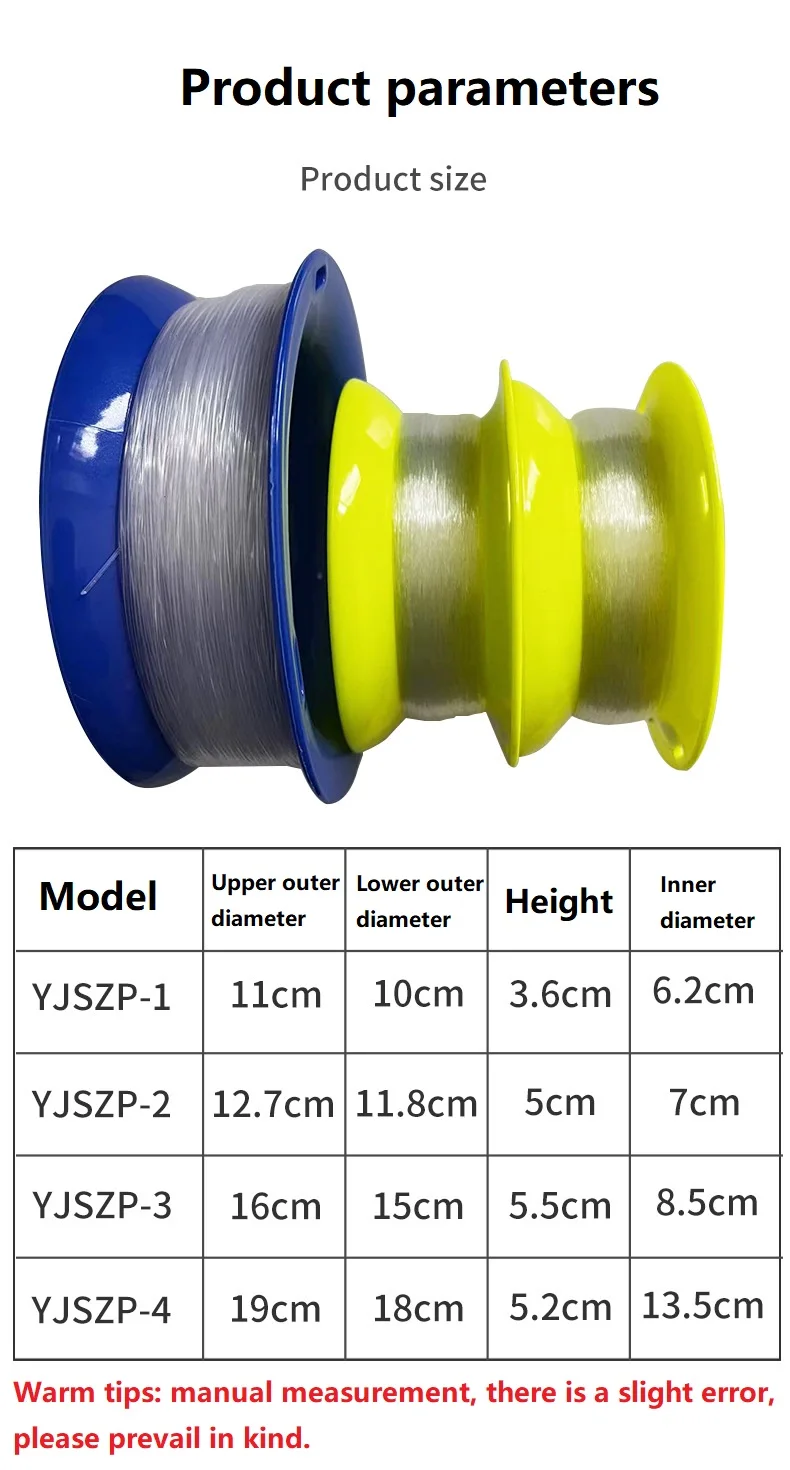 Plastic Large Diameter Hand Spool for Fishing Line - JY FISHING
