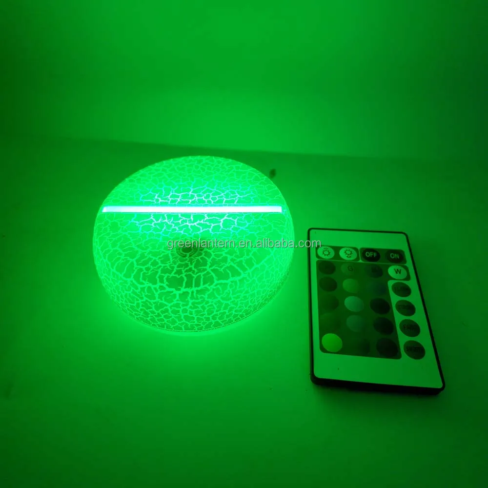 3D Lamp Base - Customizable RGB Remote Control Night Light