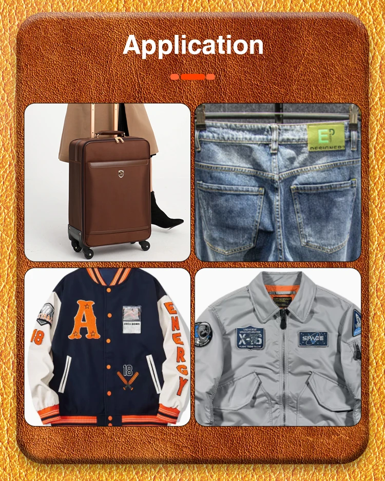 Custom Self Adhesive Emboss Pu Leather Labels Brand Logo Patch Kraft ...